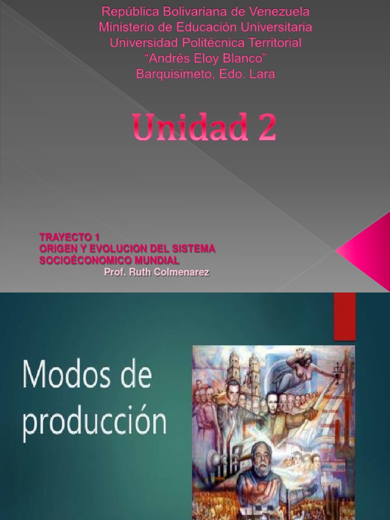 UNIDAD 2 Modos de Produccion | PDF