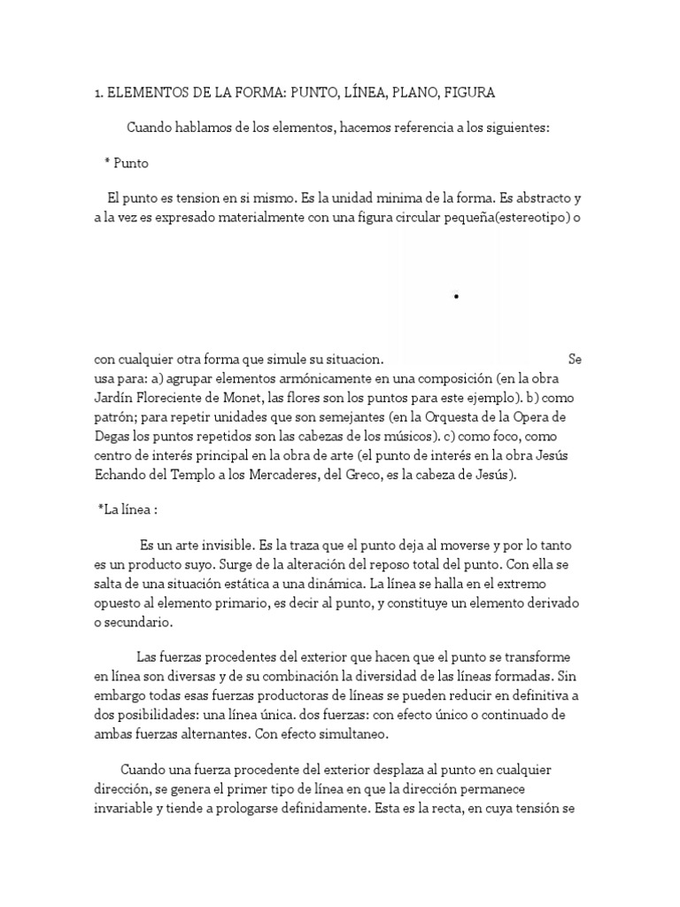 Elementos de La Forma | PDF | Composición (artes visuales) | Color