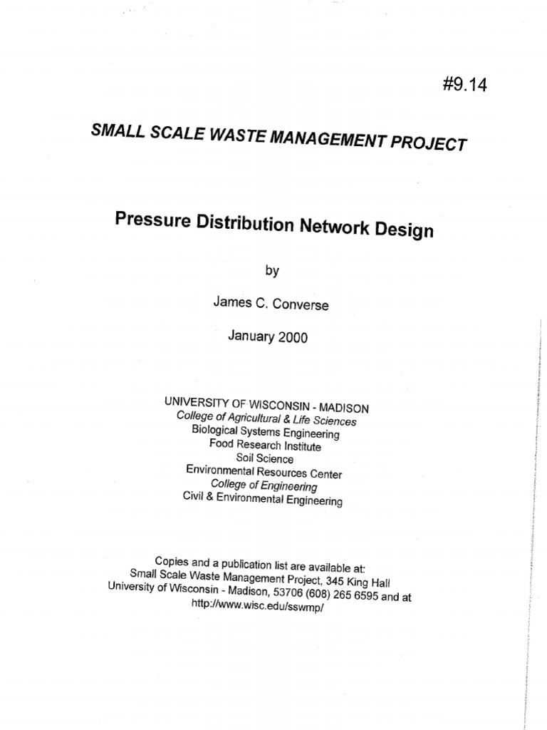 Small Scale Waste Management Project - Pressure Distribution Network ...