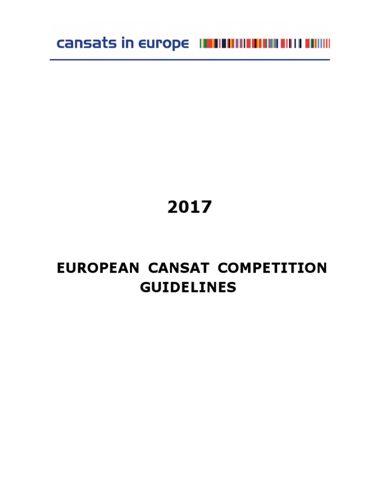 2017 European CanSat Competition Guidelines | PDF | European Space ...