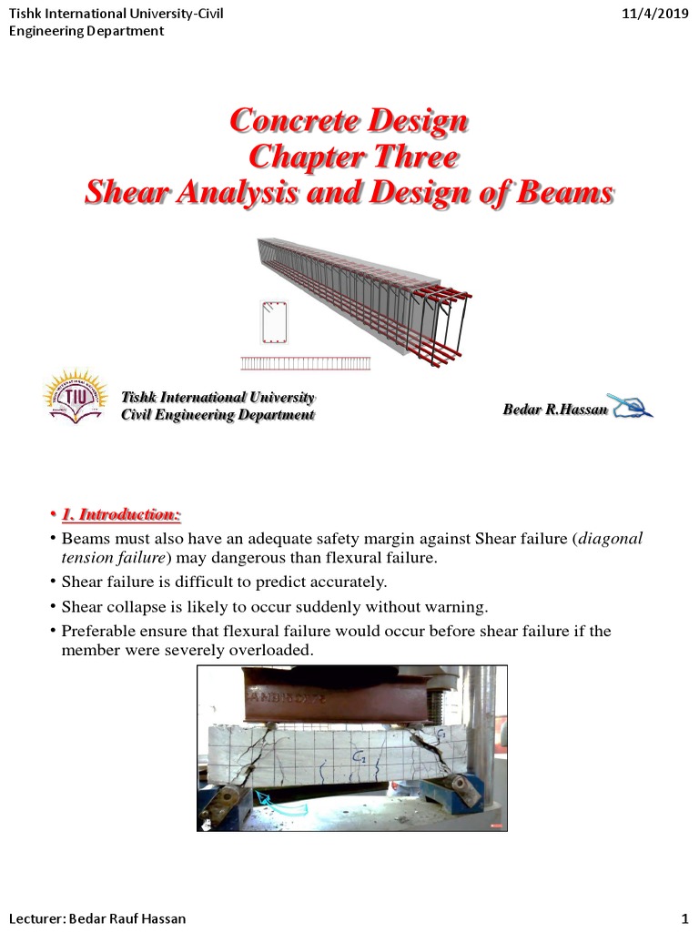 Shear Design of Beams PDF | PDF | Beam (Structure) | Reinforced Concrete