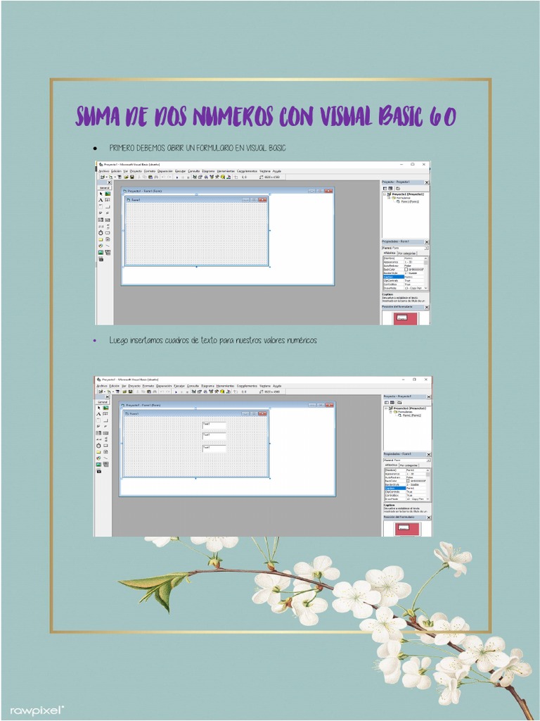 Suma de Dos Numeros Con Visual Basic 6 | PDF