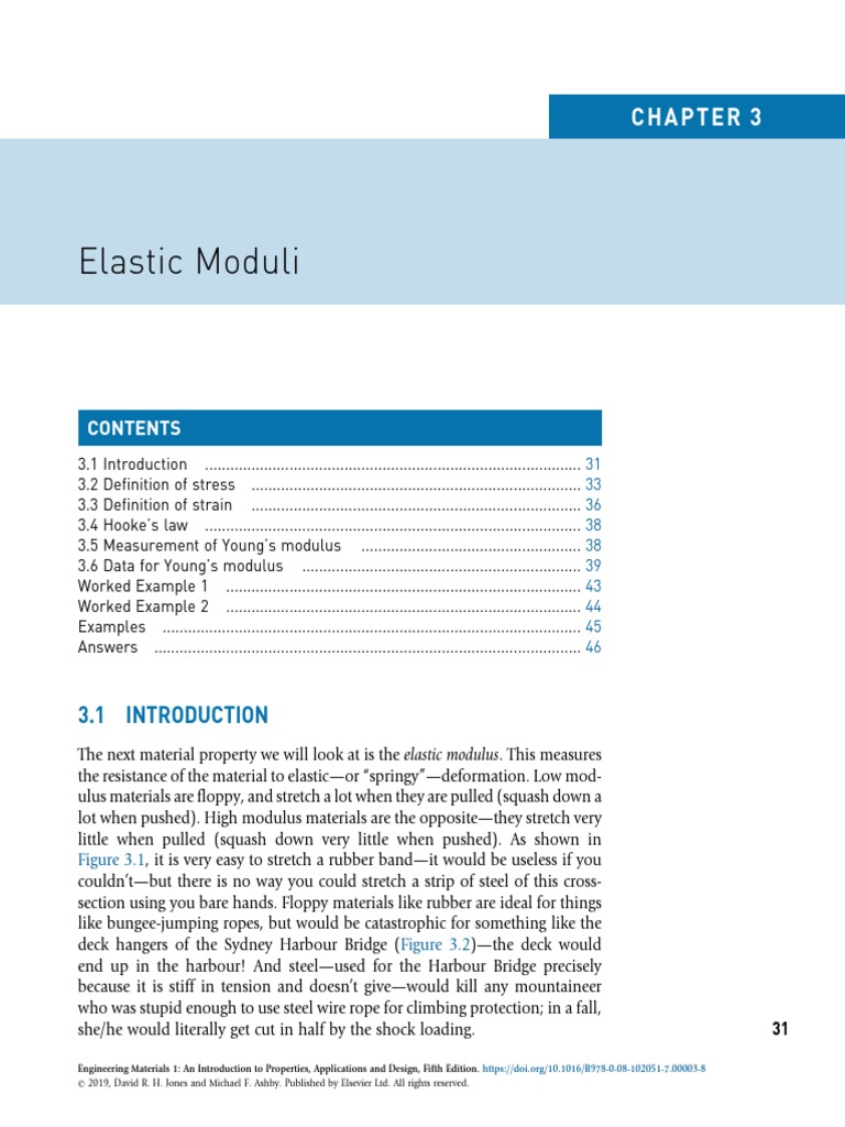 Chapter 3 - Elastic Moduli - 2019 - Engineering Materials 1 | PDF ...