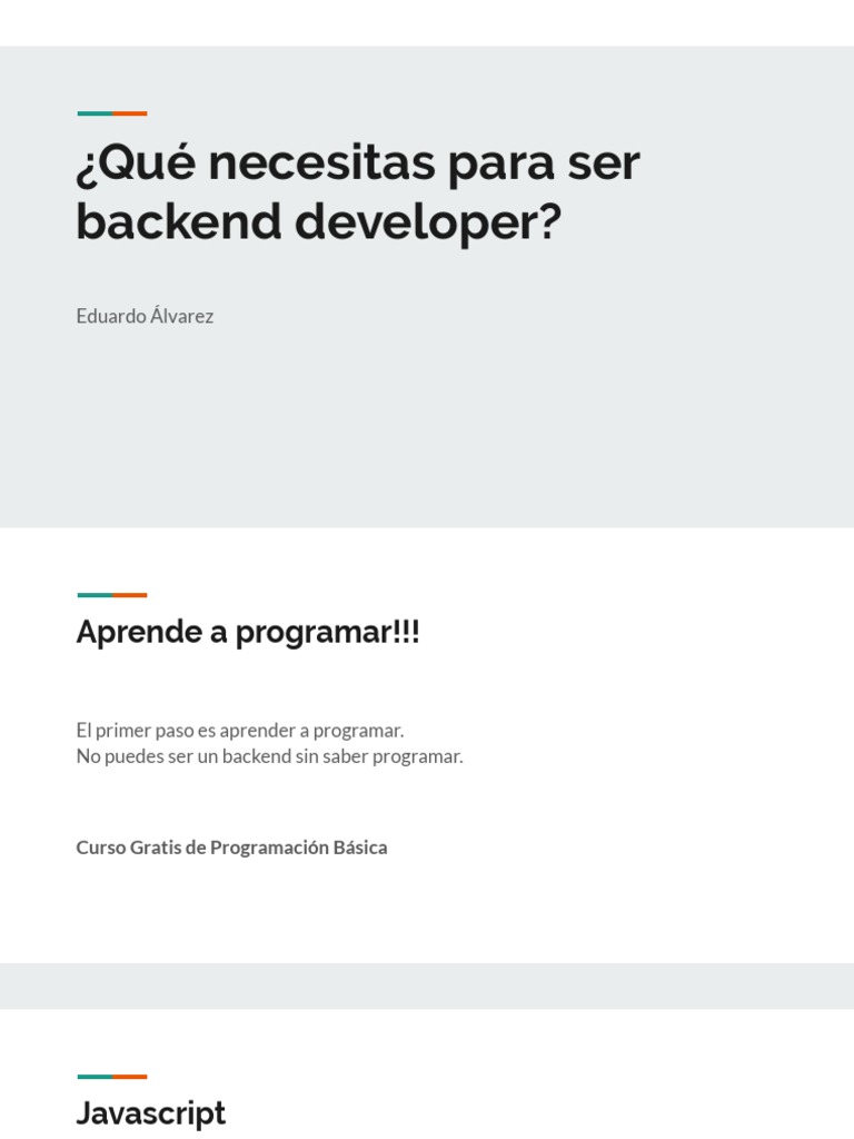 Backend Developer PDF | PDF | Script Java | Protocolo de Transferencia de Hipertexto