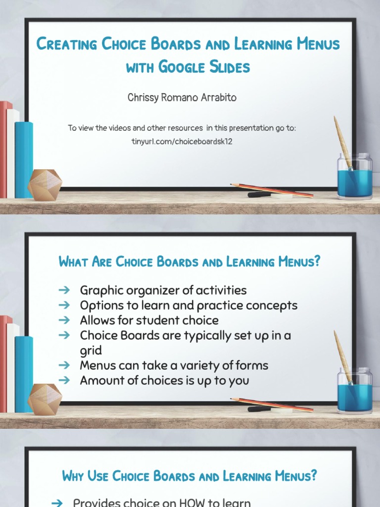 Creating Choice Boards With Google Slides | PDF | Learning Styles ...