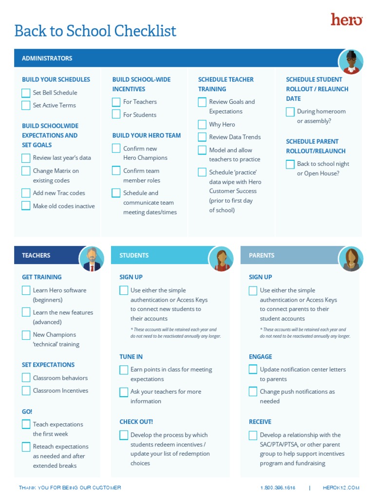 Back to School Checklist: A Comprehensive Guide for Administrators ...