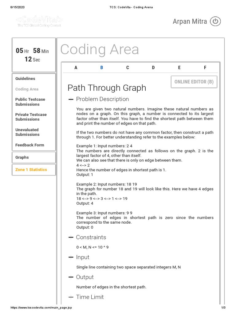 TCS - CodeVita - Coding Arena Page2 PDF | PDF | Combinatorics ... TCS - CodeVita - Coding Arena Page2 PDF | PDF | Combinatorics ...