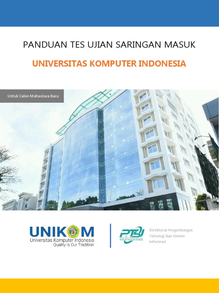 Panduan Test USM Menggunakan LMS UNIKOM PDF | PDF