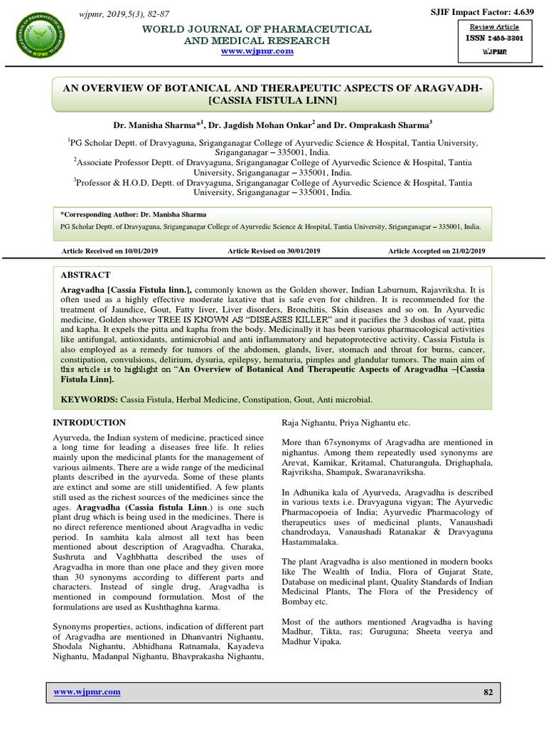 Aragvadha Plant PDF | PDF | Ayurveda | Wood