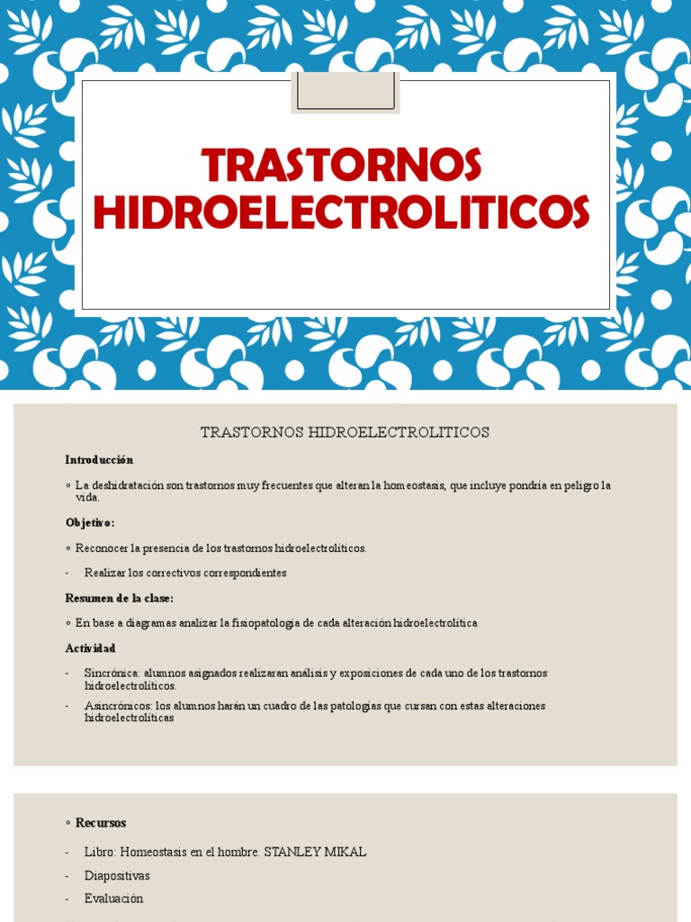 Trastornos Hidroelectroliticos | PDF | Sodio | Potasio