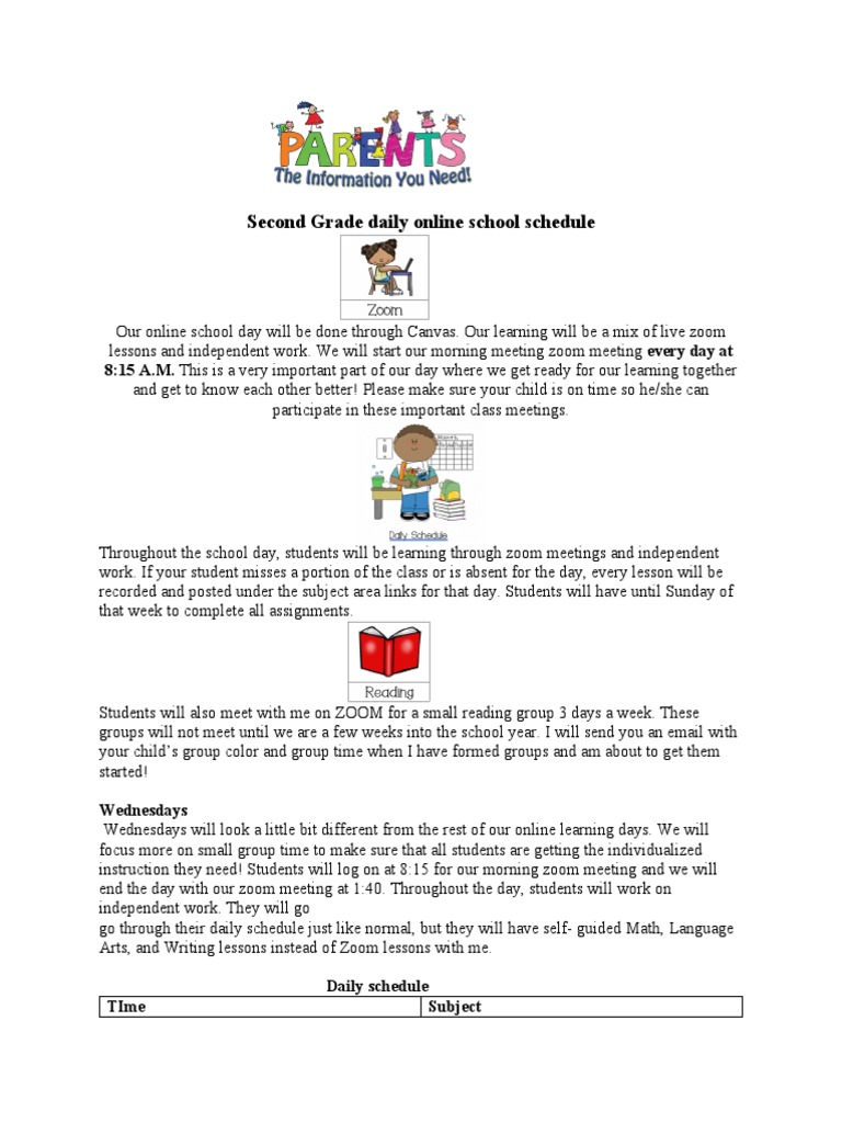 Online Learning Schedule | PDF