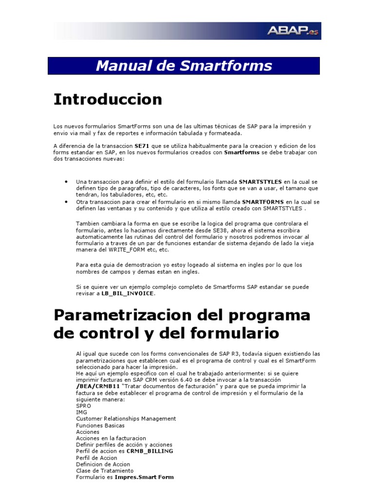 Manual Smartforms | PDF