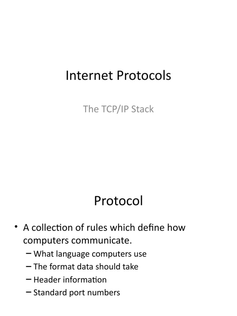Internet Protocols: The TCP/IP Stack | PDF | Hypertext Transfer Protocol | Port (Computer ...