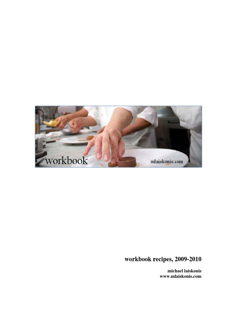 Gourmet Dessert Recipes Workbook | PDF | Cooking, Food & Wine