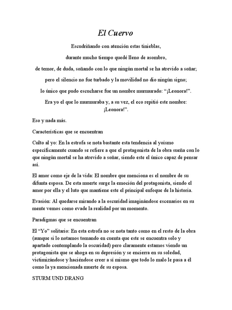 El Cuervo Pdf
