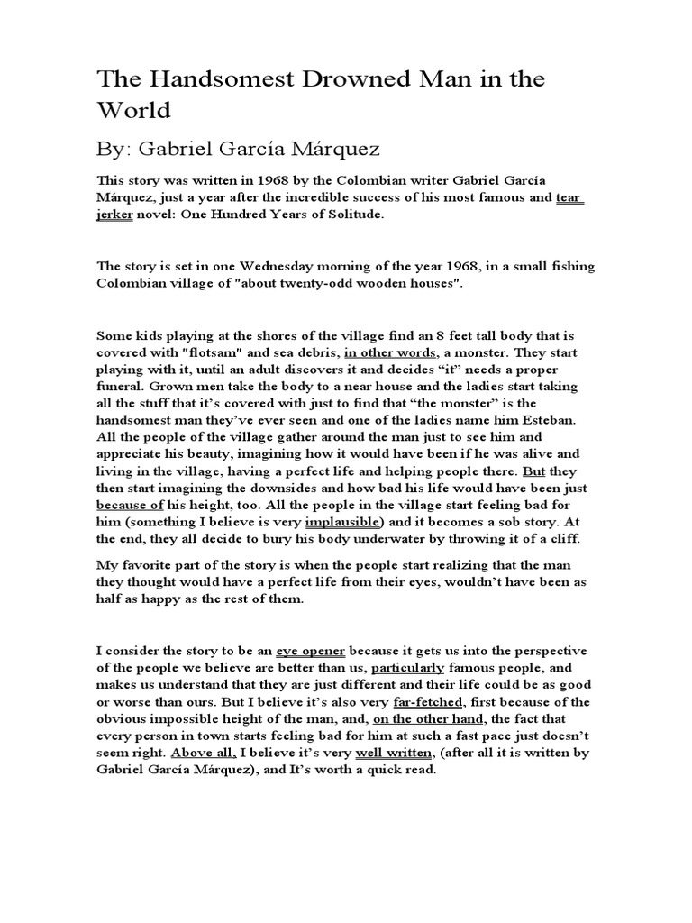 The Handsomest Drowned Man in the World