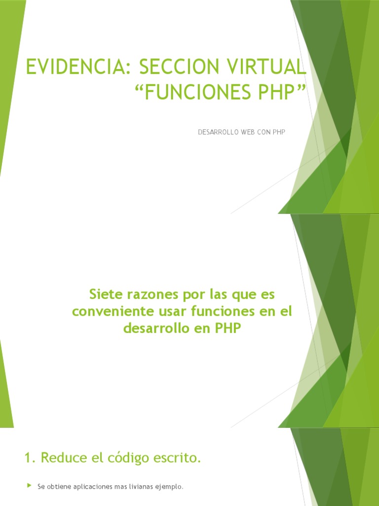 Presentacion Evidencia en Funciones PHP | PDF | Php | Variable (informática)