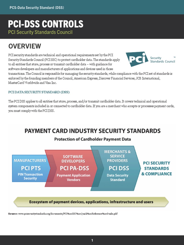 Pci-Dss Controls: PCI Security Standards Council | PDF | Payment Card ...