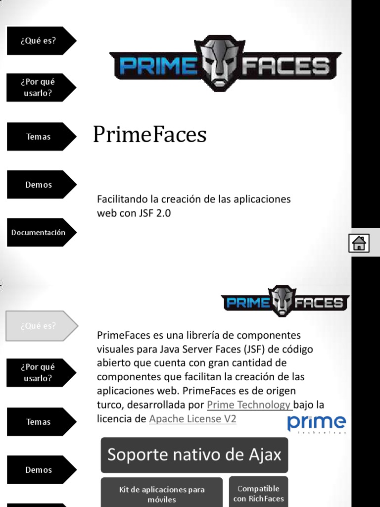 PrimeFaces PDF | PDF | Ajax (Programación) | Java (lenguaje de programación)