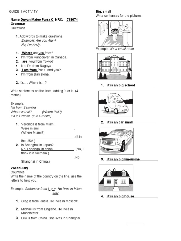 Activity 1 Saying Hello | PDF