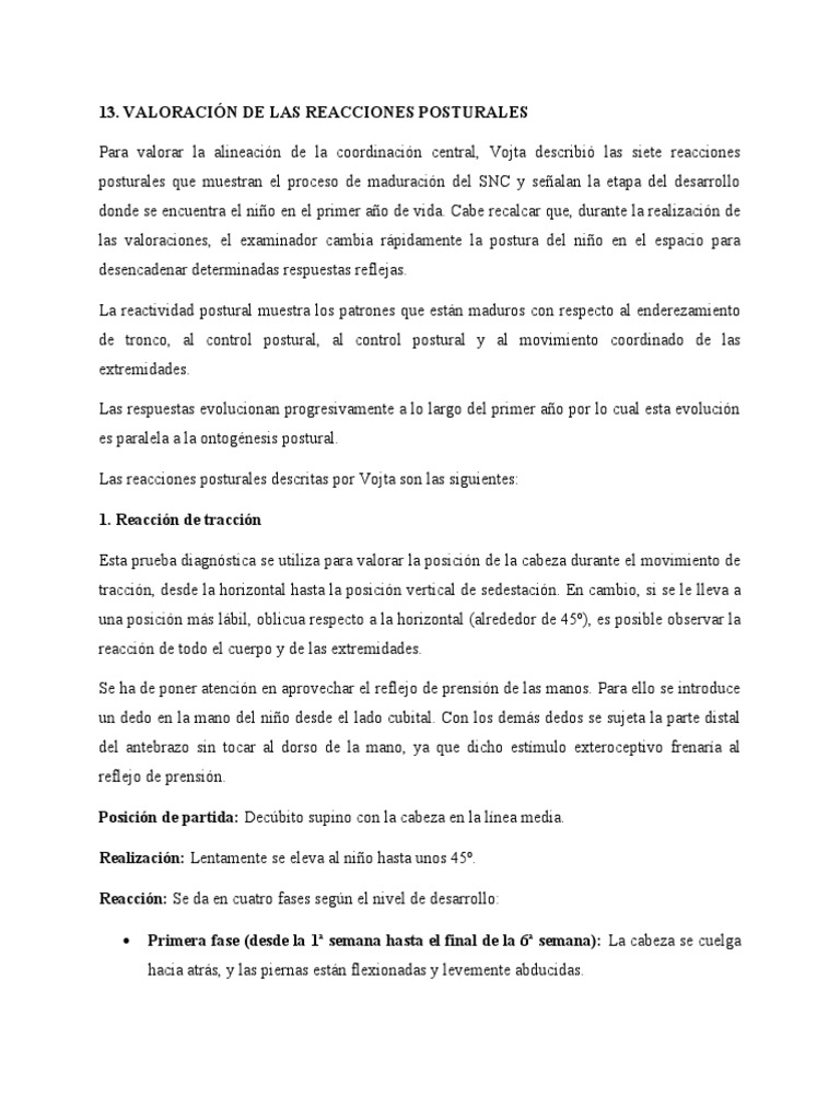 Valoración de Reacciones Posturales Vojta | PDF | Rodilla | Pie