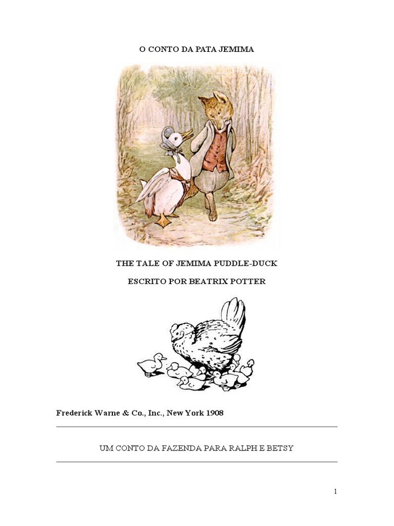 O Conto Da Pata Jemima | PDF | Cães