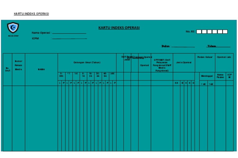 Kartu Indeks Operasi | PDF