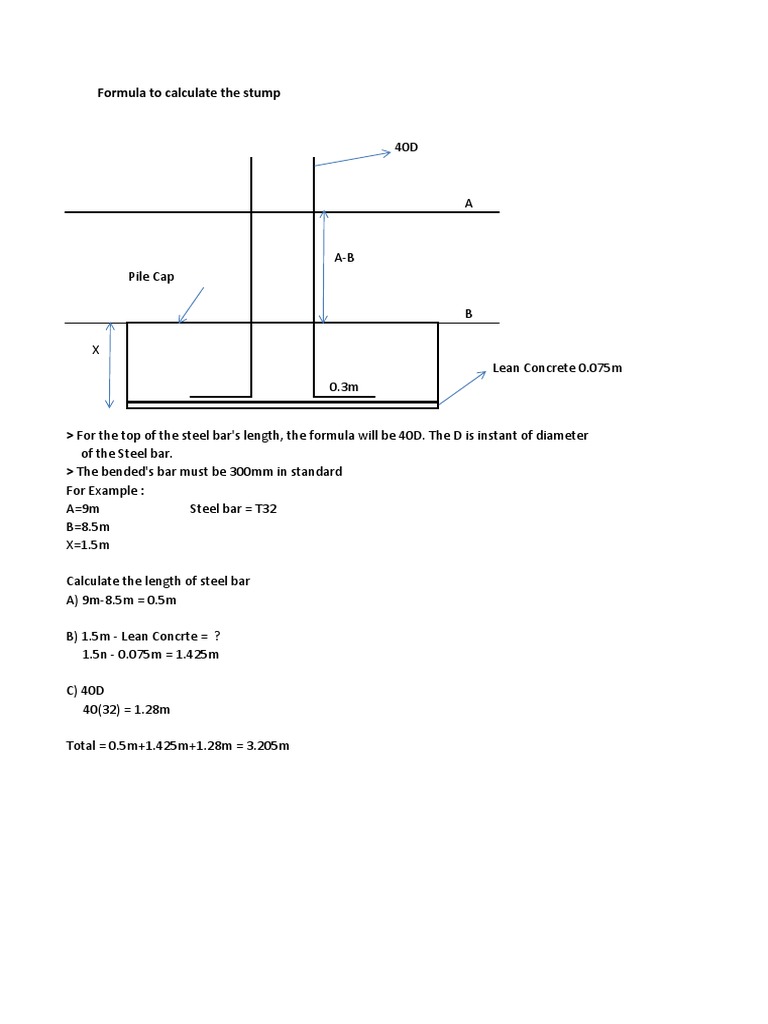 Formula of Steel's Stump and Links | PDF