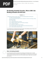 30+ Bar Bending Schedule Formulas - BBS Steel Calculation | PDF | Foot ...