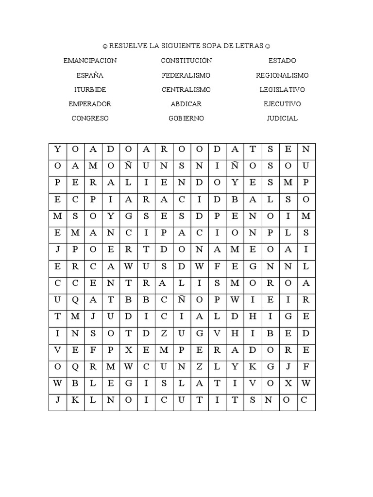 Historia (Sopa de Letras) | PDF