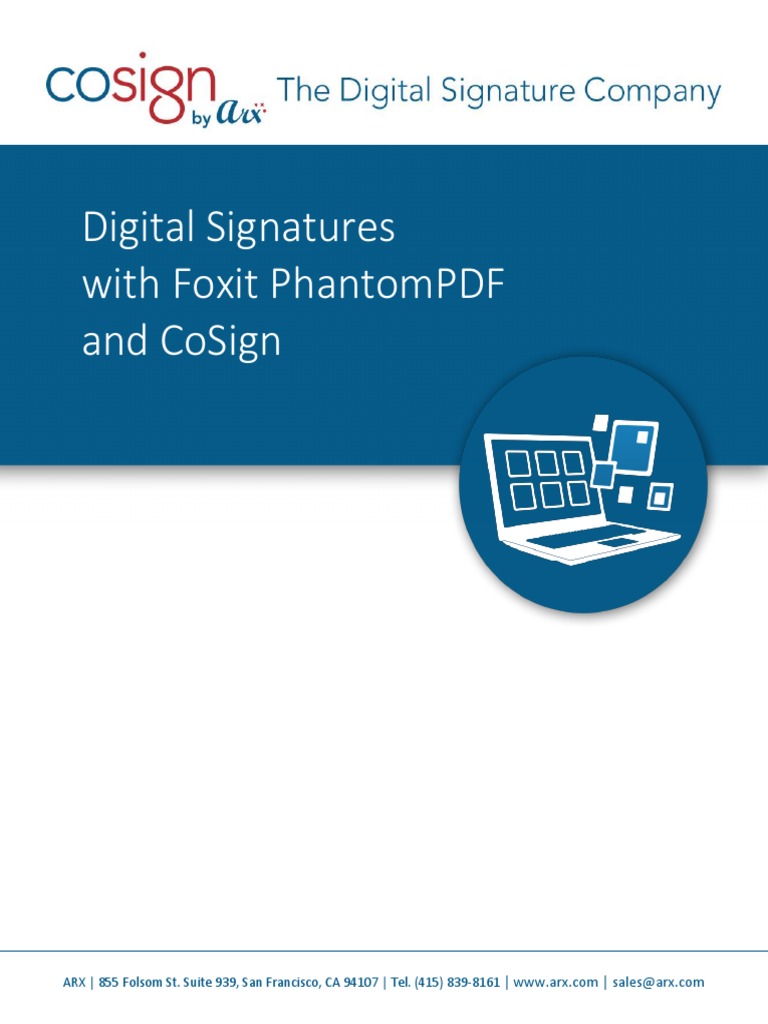 Digital Signatures With Foxit Phantompdf and Cosign | PDF | Application ...