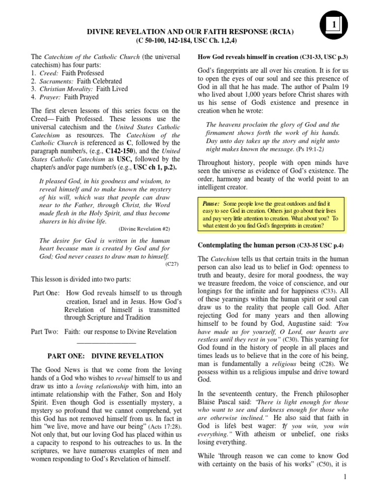 Divine Revelation and Faith | PDF | Revelation | Bible