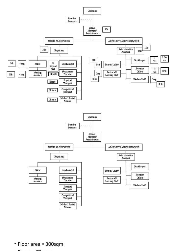 Nursing Home Organizational Chart | PDF | Health Sciences | Employment