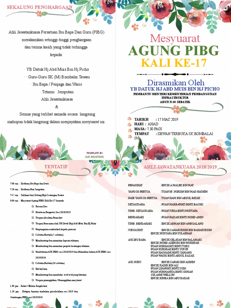 Buku Program Tema Floral | PDF