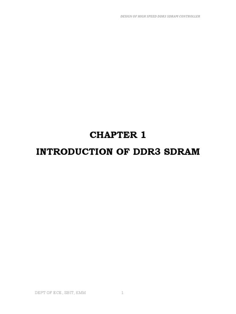 Design of High Speed Ddr3 Sdram Controller | PDF | Dynamic Random Access Memory | Random Access ...