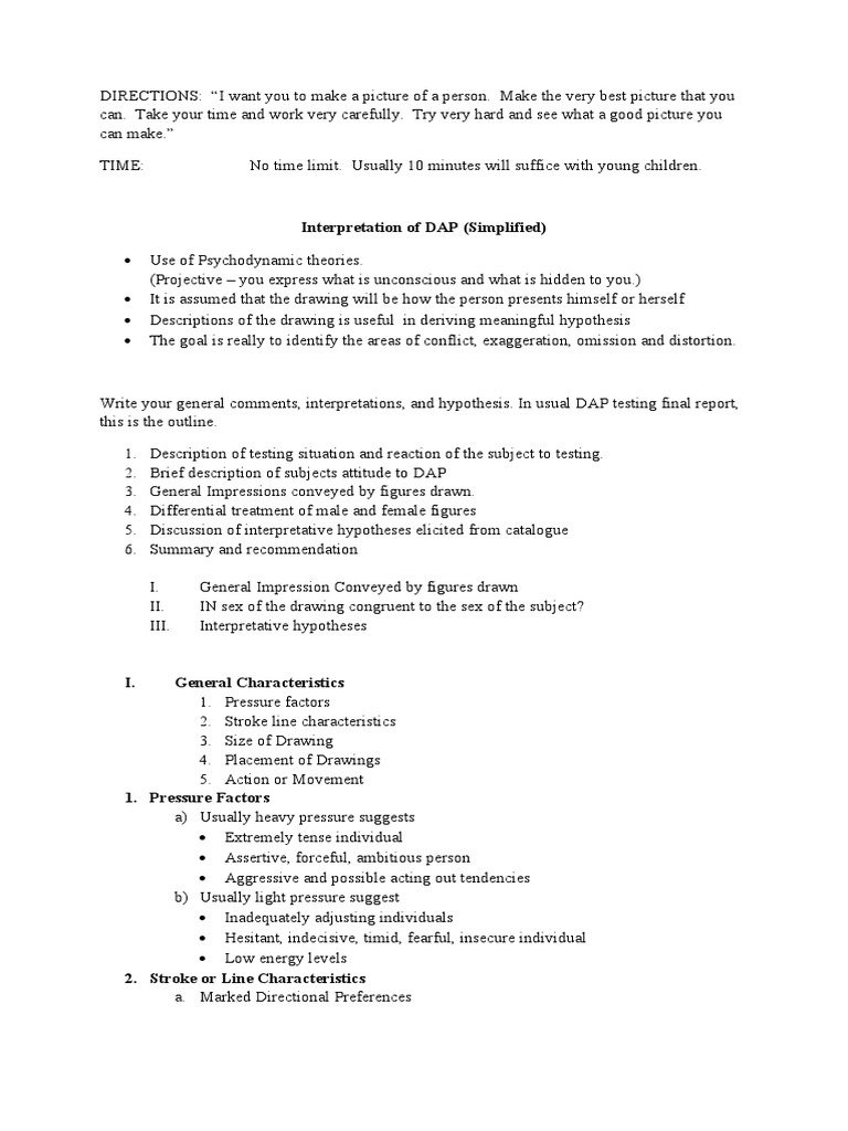 Interpretation of DAP (Simplified) | PDF | Senses | Hypothesis