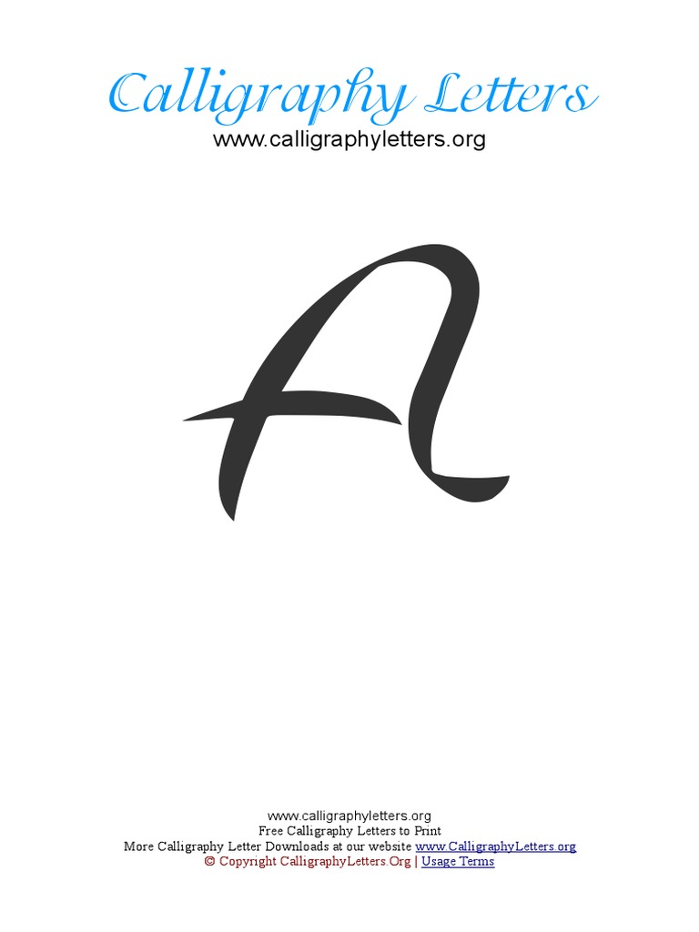 Calligraphy Letters Formal | PDF | Printing | Paper Art
