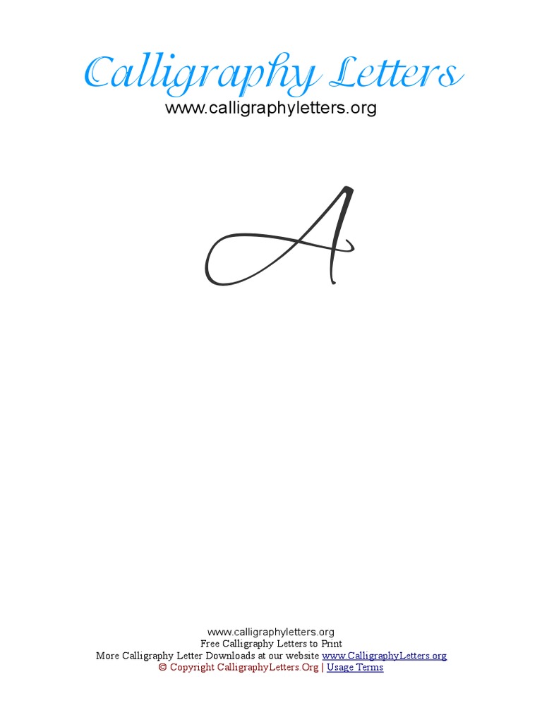 Calligraphy Letters Handwritten | PDF | Download | Network Service