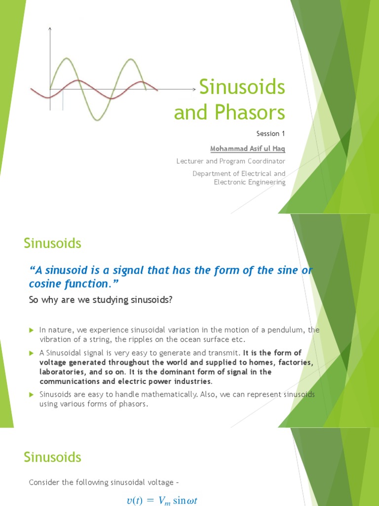 Sinusoids & Phasors 1 | PDF