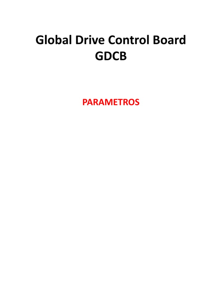 Global Drive Control Board | PDF