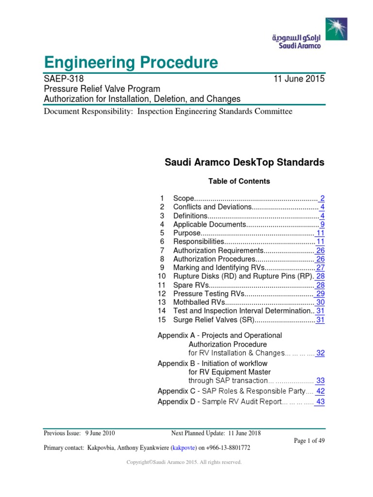 Saep 318 PDF | PDF | Specification (Technical Standard) | Valve