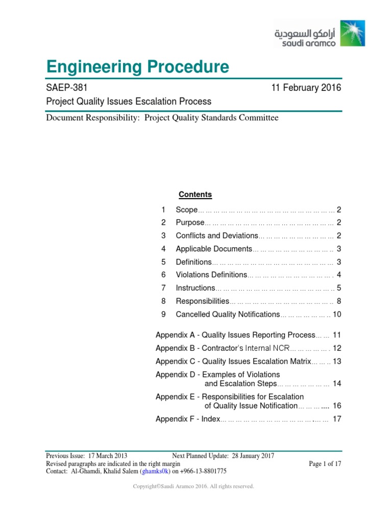 Saep 381 PDF | PDF | Specification (Technical Standard) | Project Management