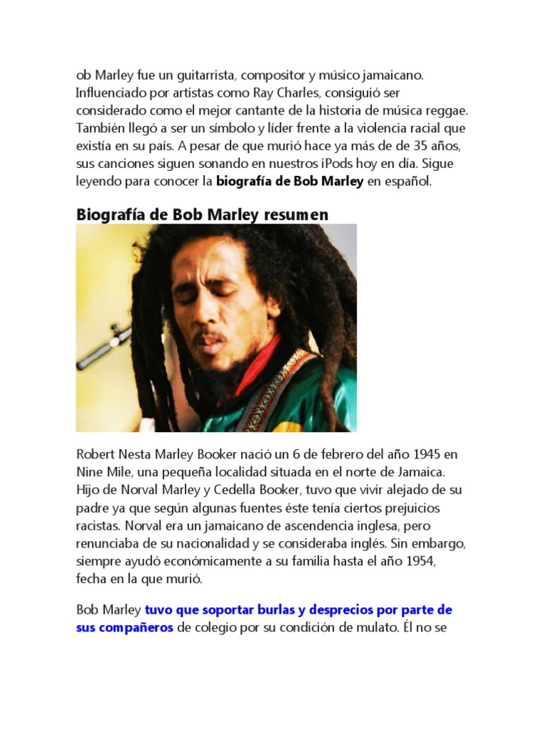 Bob Marley | PDF | Bob Marley | Entretenimiento (general)