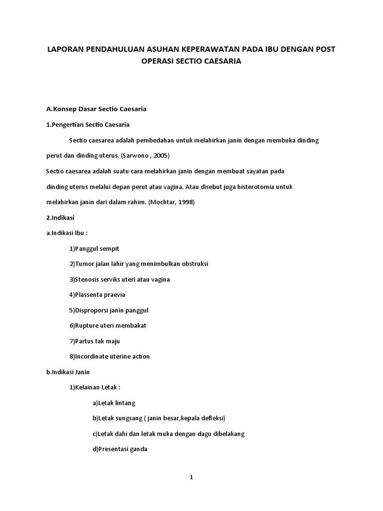 LAPORAN PENDAHULUAN Post SC | PDF | Sains & Matematika