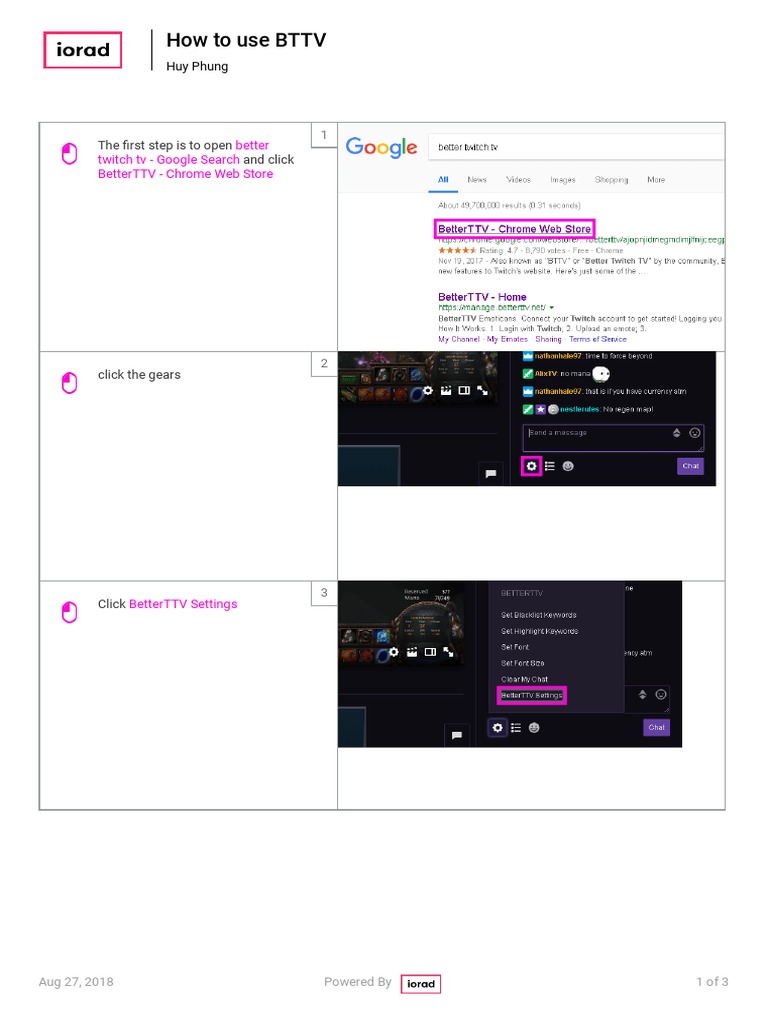 How To Use BTTV: The First Step Is To Open and Click | PDF