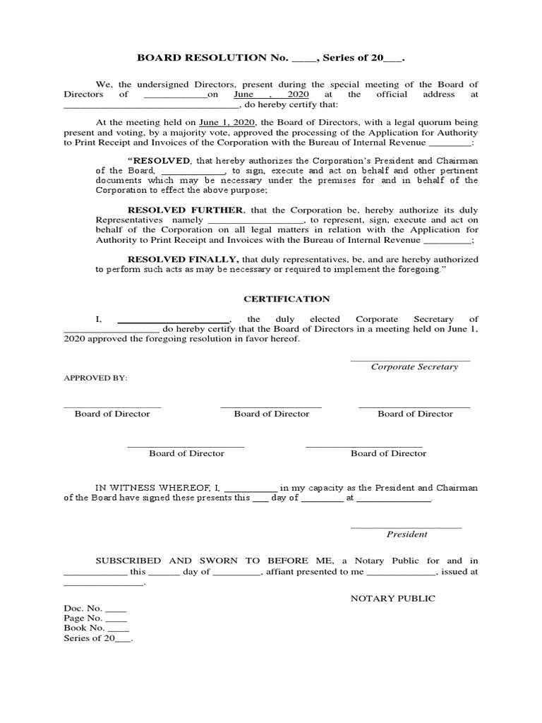 board-resolution-sample-pdf-board-of-directors-notary-public