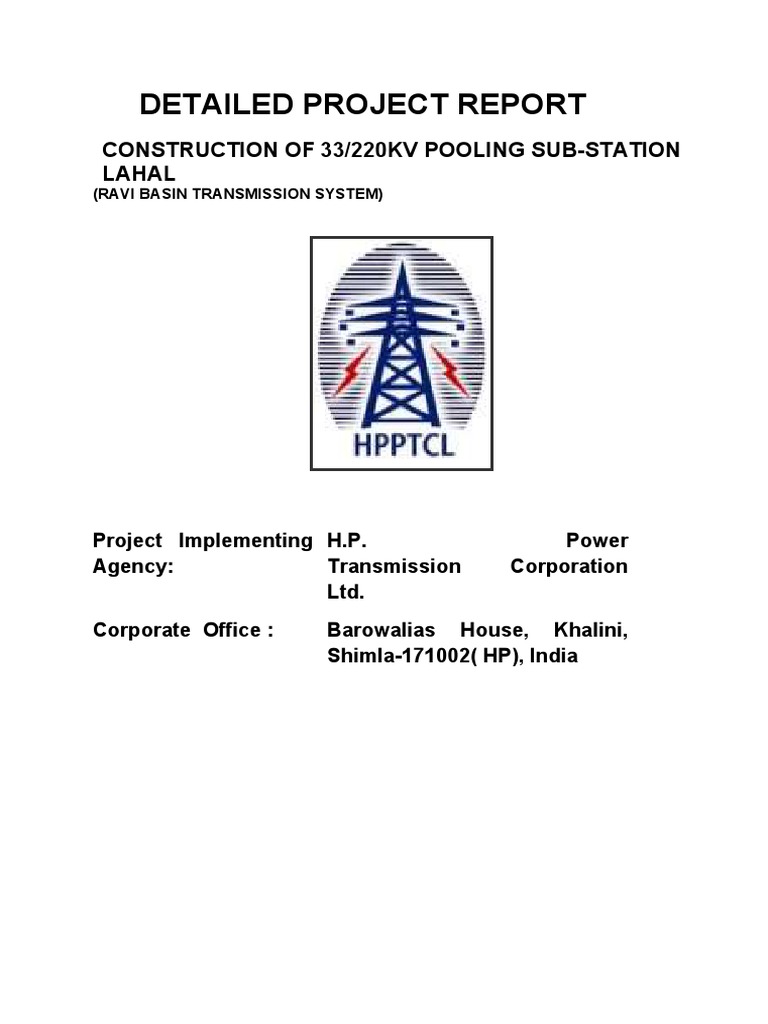 DPR On L&T Project | PDF | Electrical Substation | Young's Modulus