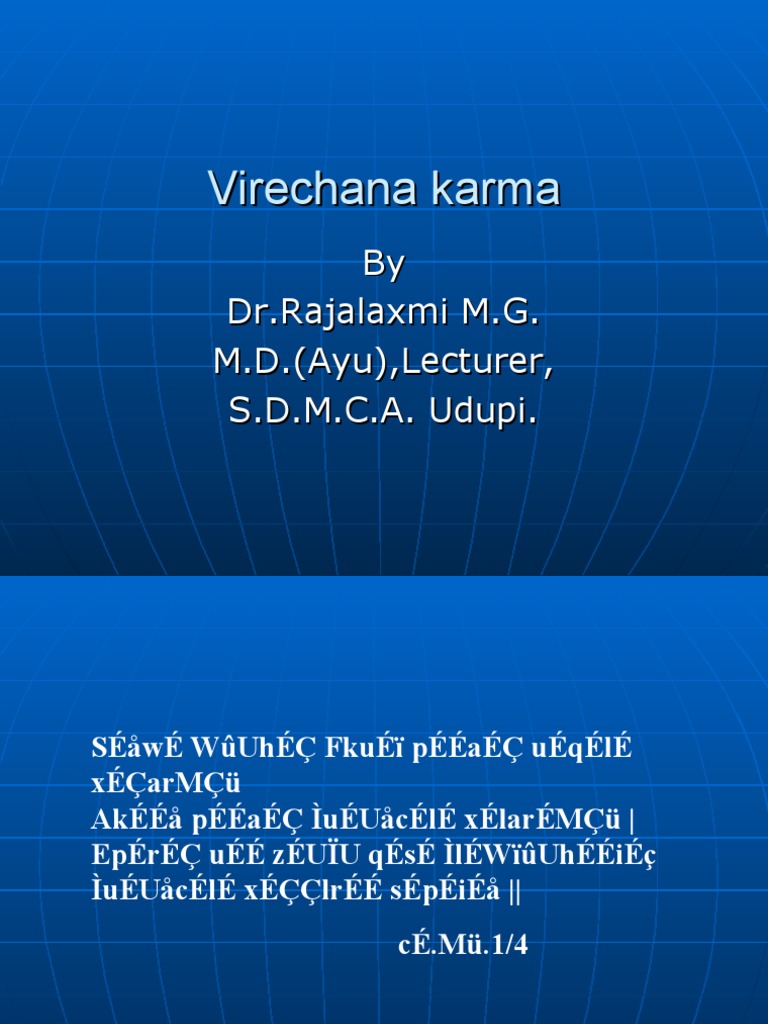 Virechana Karma