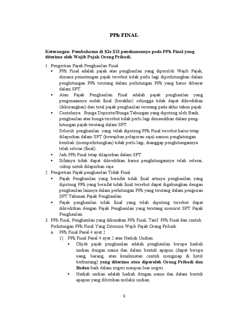 MATERI PPH FINAL 2020 | PDF