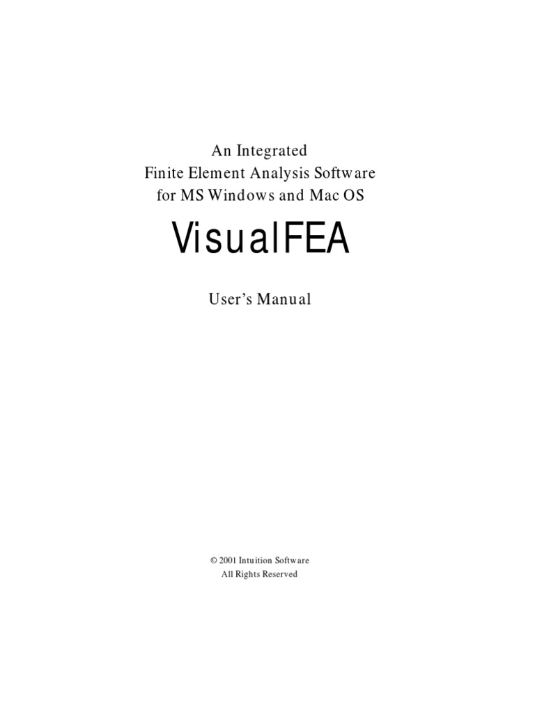 Visual FEA Manual PDF | PDF | Finite Element Method | 3 D Computer Graphics